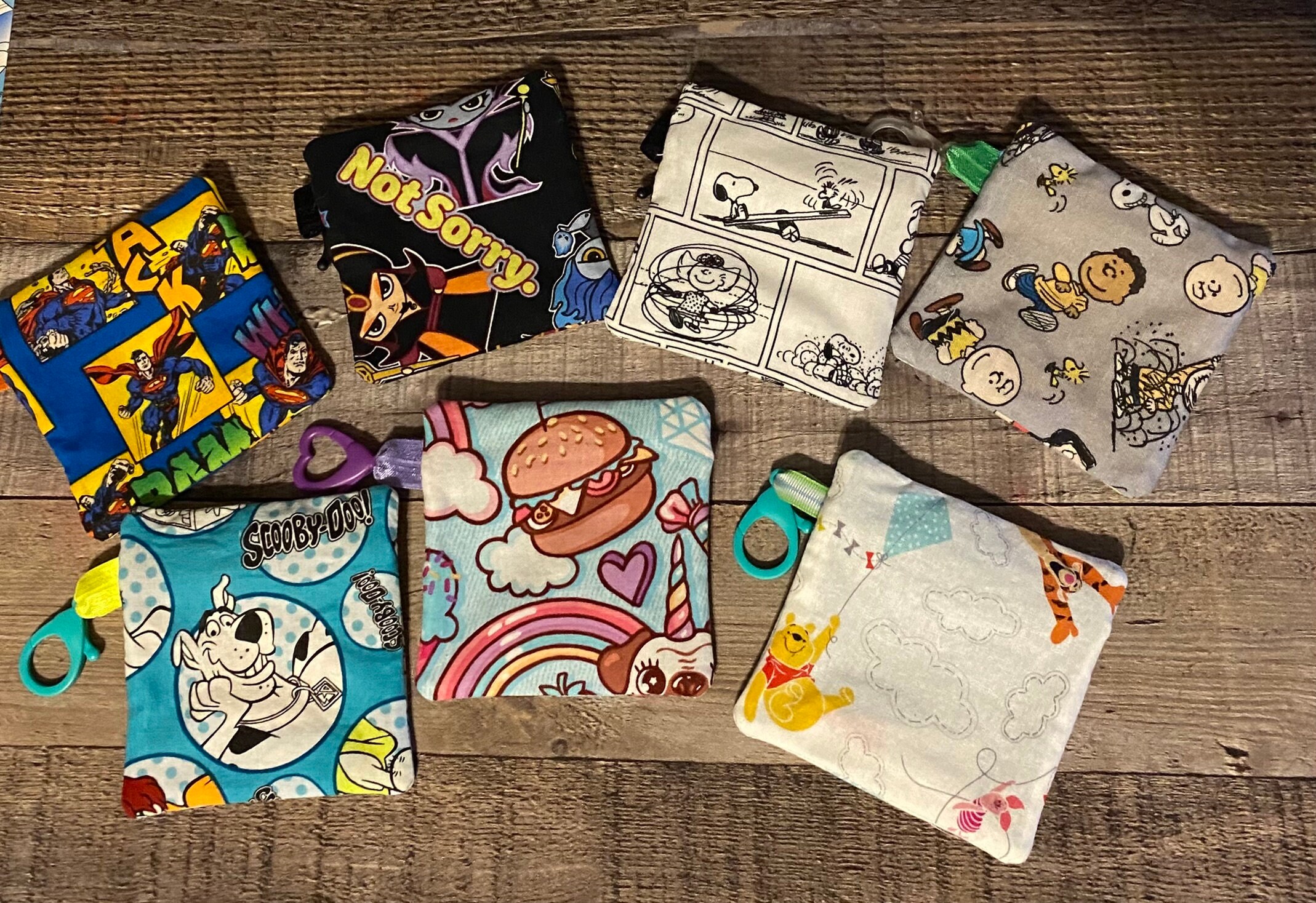 Zipper Bags Zipper Pouch Character Pouch Stocking Stuffers - Etsy