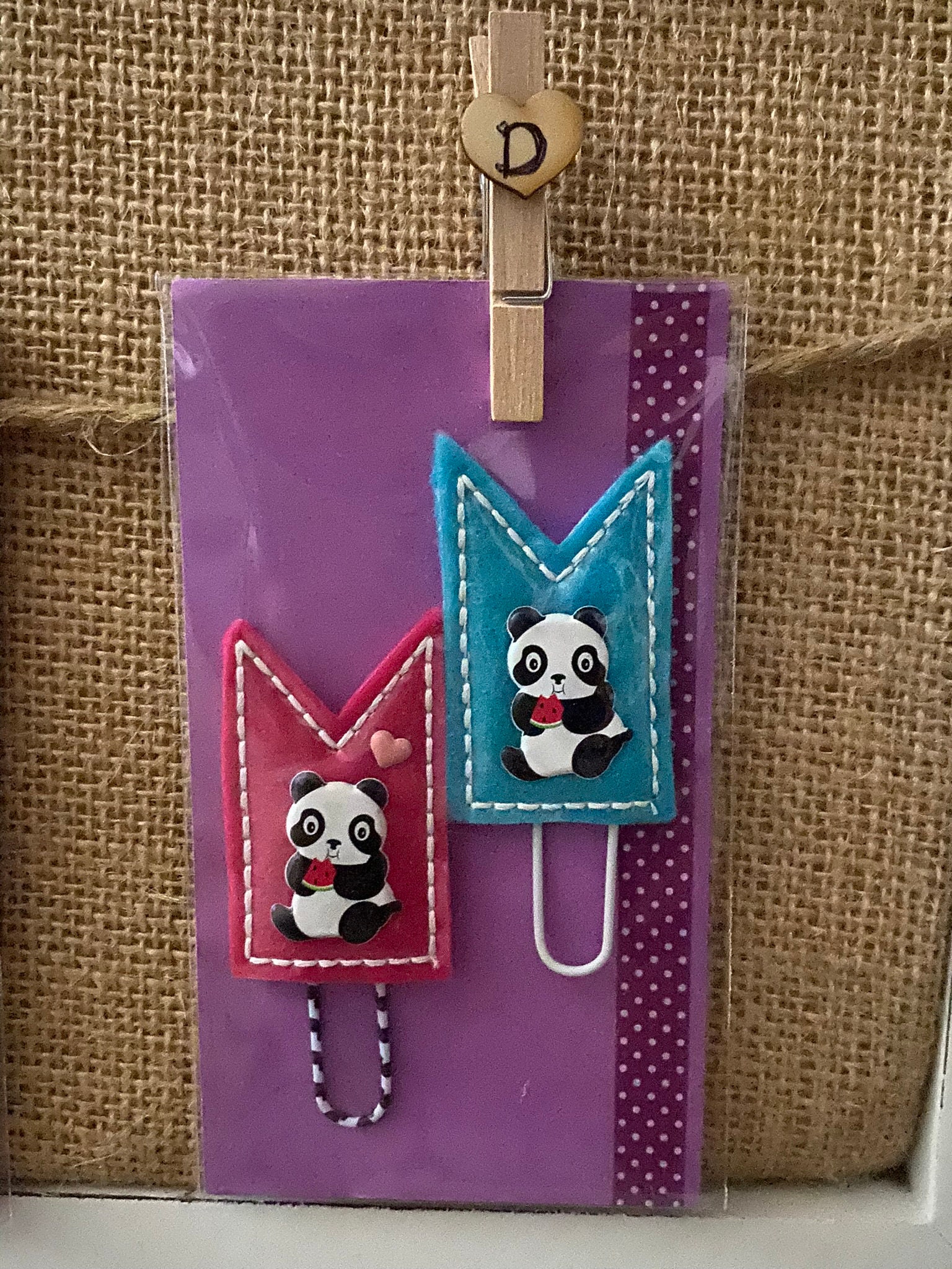Planner Clips Paper Clips Feltie Pandas Cute Organization Teacher Gifts ...