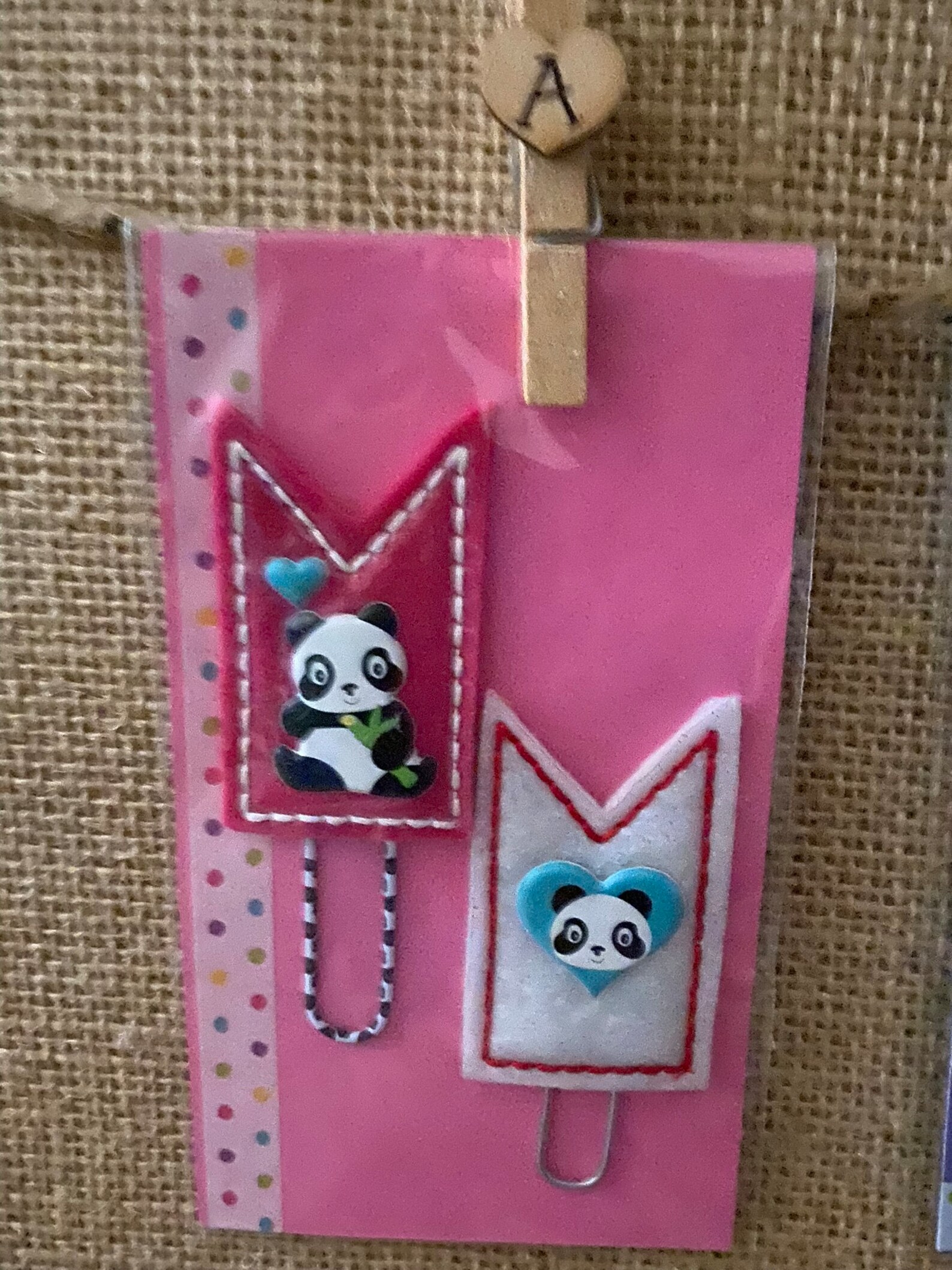 Planner Clips Paper Clips Feltie Pandas Cute Organization Teacher Gifts ...