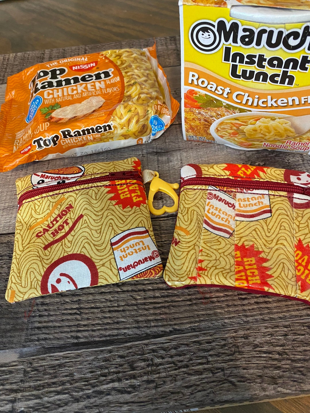 Ramen Zipper Pouches Noodle Cup Zipper Bag Accessories Cute Gifts ...