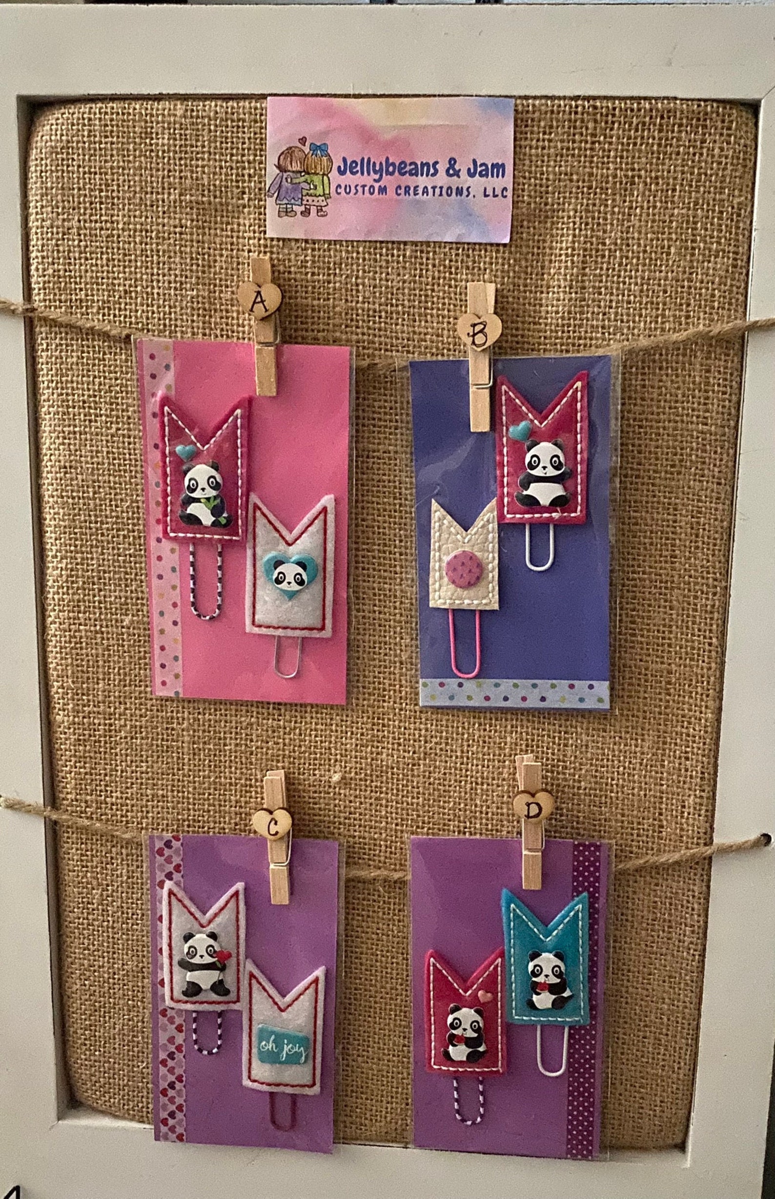 Planner Clips Paper Clips Feltie Pandas Cute Organization Teacher Gifts ...