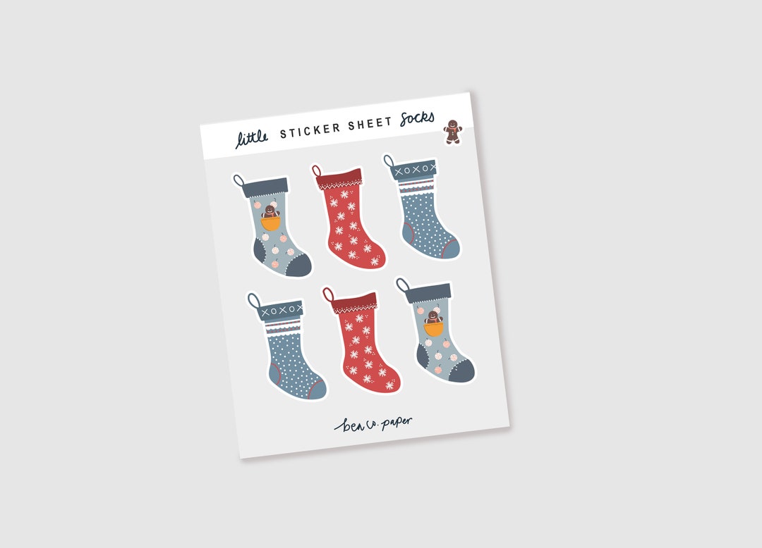 Little Stockings Sticker Sheet - Etsy