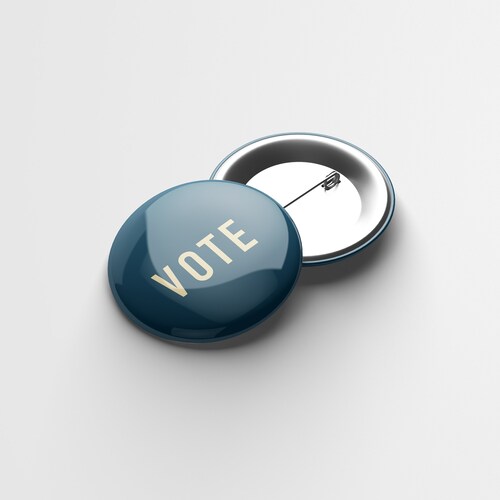 VOTE Coco Pearl Rhinestone Brooch | Etsy