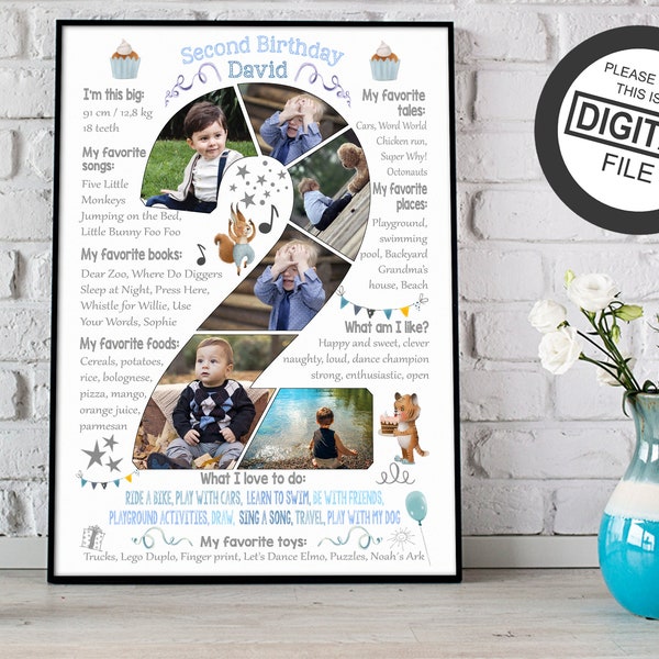 2nd Birthday Poster - Etsy
