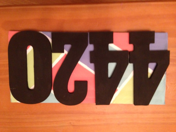 Hand Painted House Number Sign | Etsy