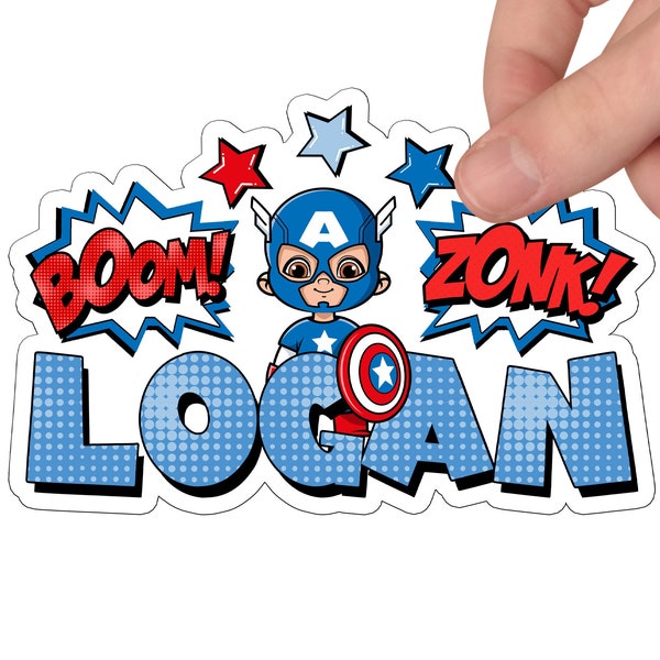 Superhero Sticker - Etsy