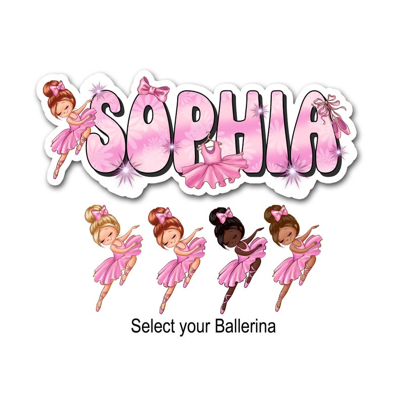 Custom Ballet Girl Sticker - Etsy