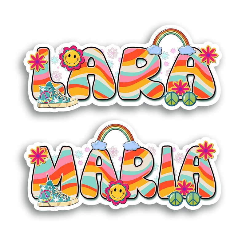 Flower Name Decal - Etsy