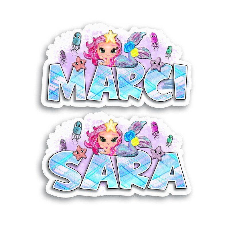 Mermaid Name Decal - Etsy