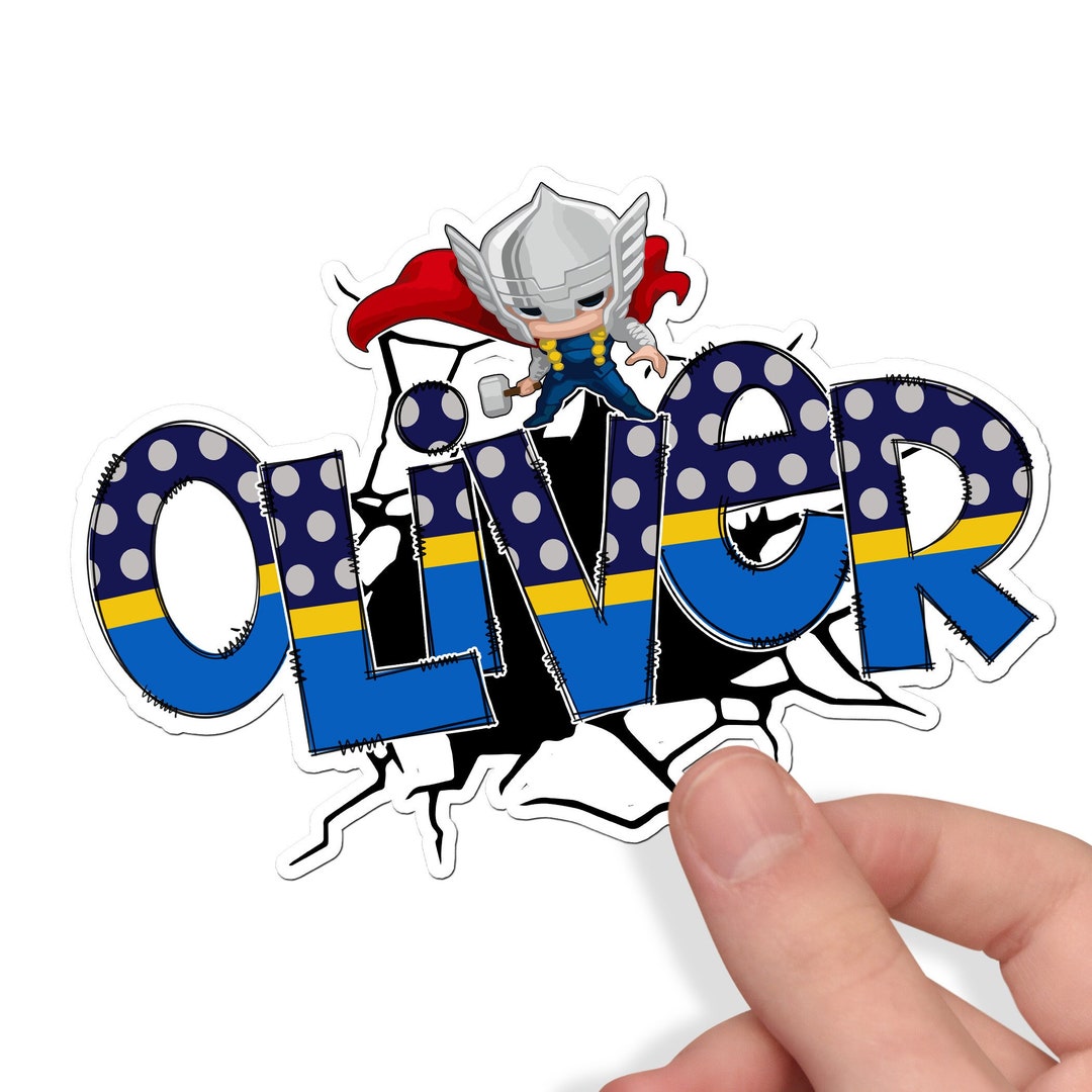 Demigod Super Hero Custom Name Sticker, Superhero Sticker, Personalized ...