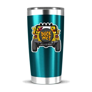 Funny Stickers for Ducking Game, Rubber Duck Peace Sign Wave, Off-road ...