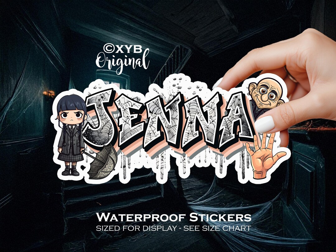 Spooky Name Sticker: Custom Halloween Party Decal - Etsy