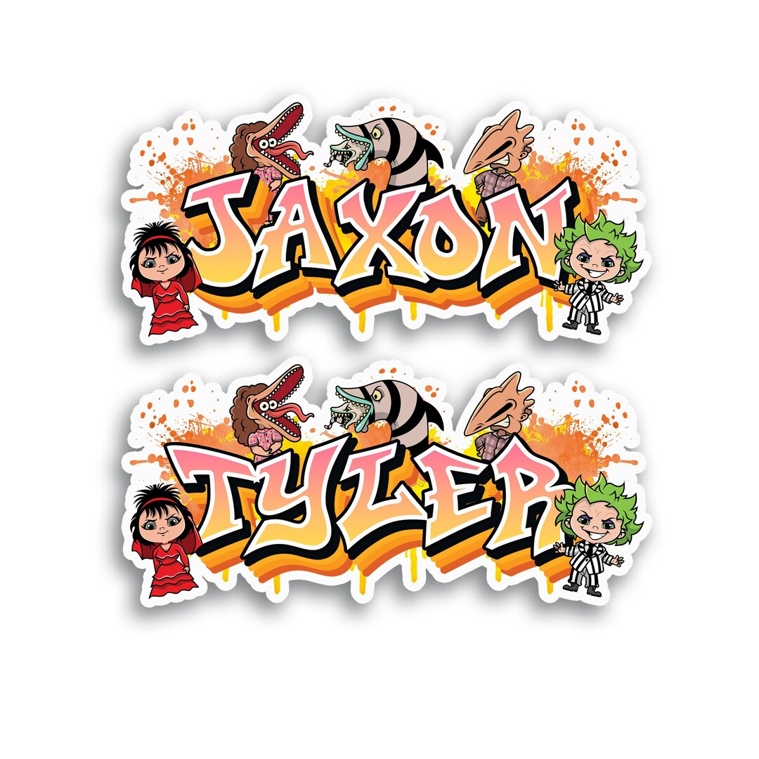 Horror Name Sticker: Beetle Decal, Personalized Waterproof Label - Etsy