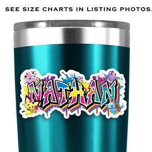 Graffiti Name Sticker: Personalized Street Art Vinyl Decal - Etsy