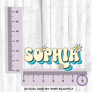 Retro Custom Name Sticker, Custom Sticker, Personalized Sticker, Custom ...