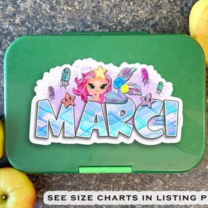 Mermaid Name Sticker: Personalized Waterproof Vinyl Decal - Etsy