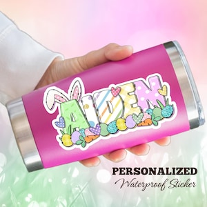 Personalized Easter Name Sticker for Kids | Custom Vinyl Decal Gift - Etsy