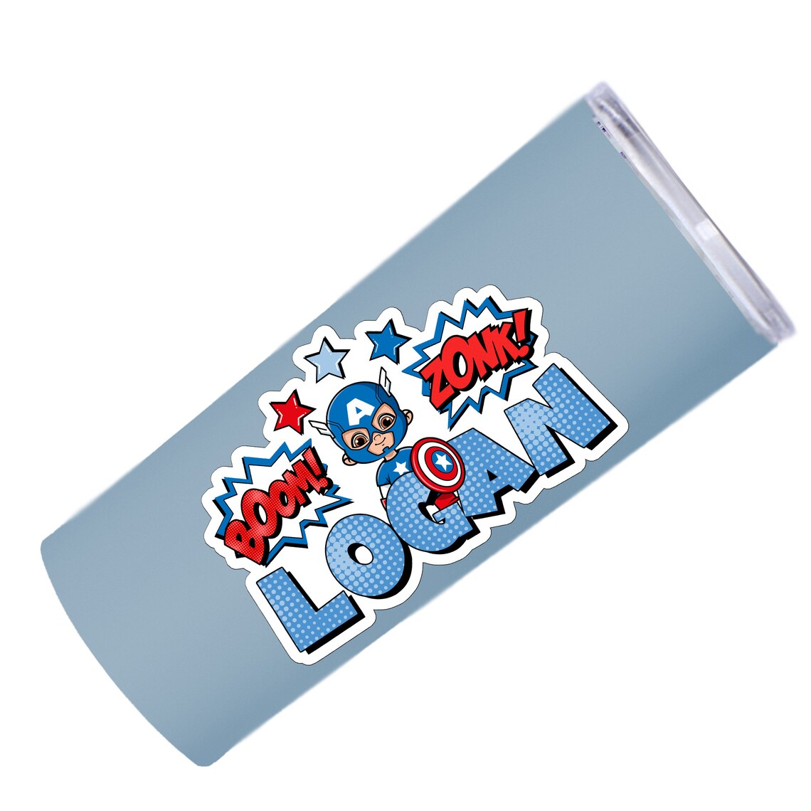 Superhero Name Sticker: Custom America Hero, Waterproof Vinyl Decal - Etsy