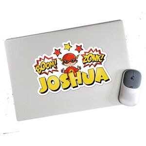 Speedster Super Hero Custom Name Sticker, Superhero Sticker ...