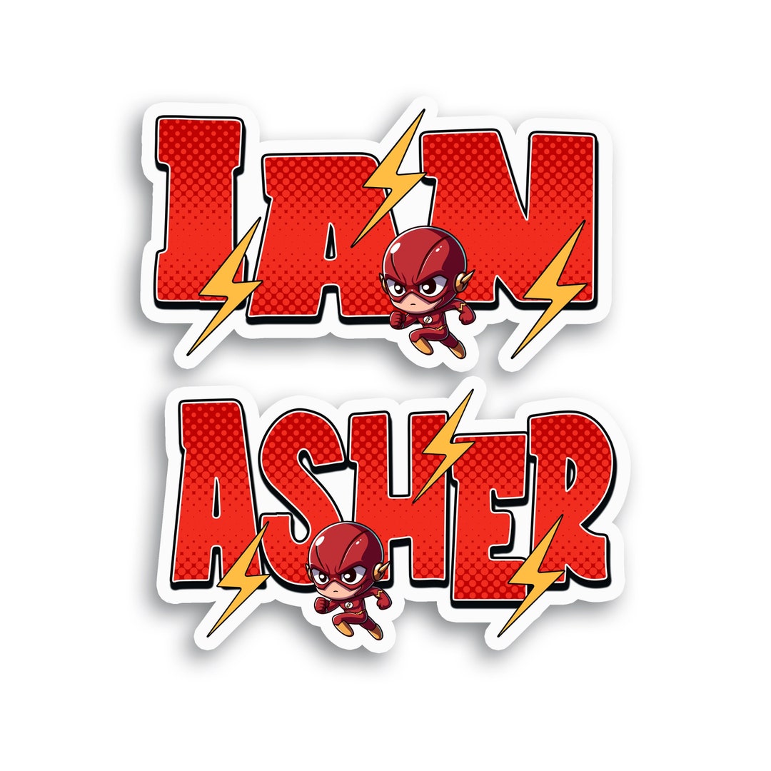 Custom Superhero Name Sticker: Waterproof Speedster Hero Vinyl Decal - Etsy