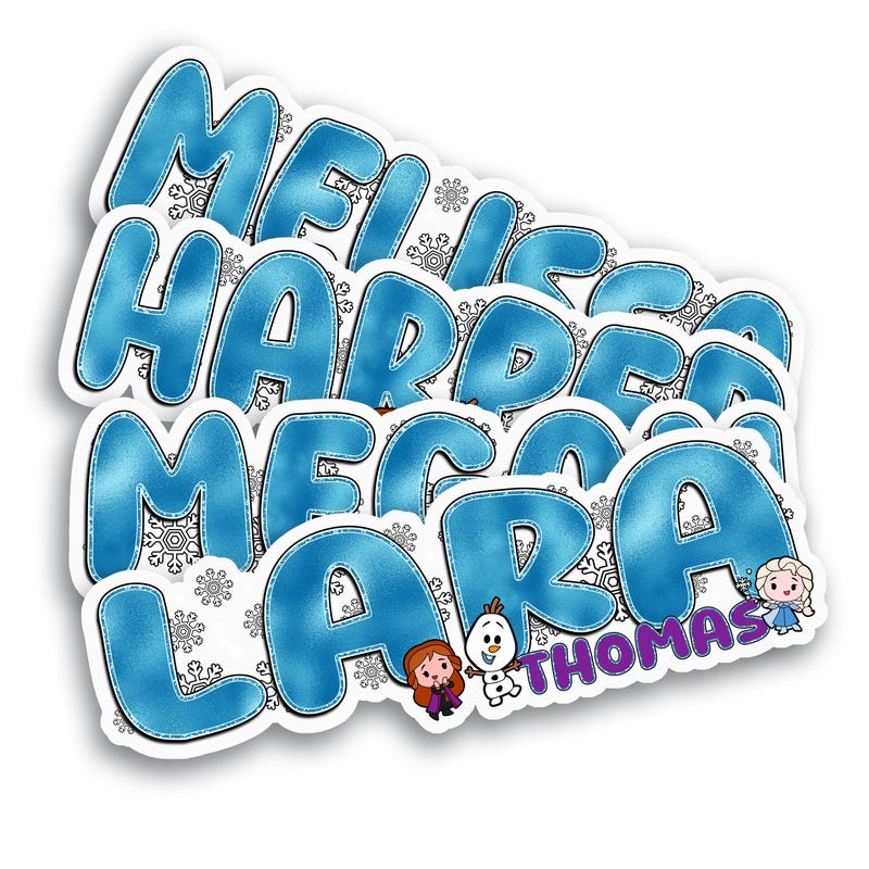 Frozen Name Tag - Etsy