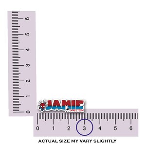 Spider Super Hero Custom Name Sticker, First Last Name Label ...