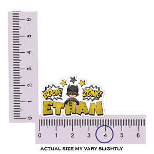 Custom Superhero Name Sticker: Waterproof Vinyl Bat Hero Decal - Etsy