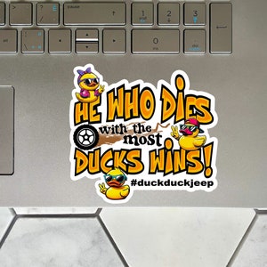 Funny Stickers for Ducking Game Rubber Duck Peace Sign Wave - Etsy