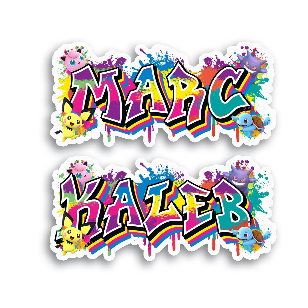Graffiti Name Sticker: Personalized Street Art Vinyl Decal - Etsy