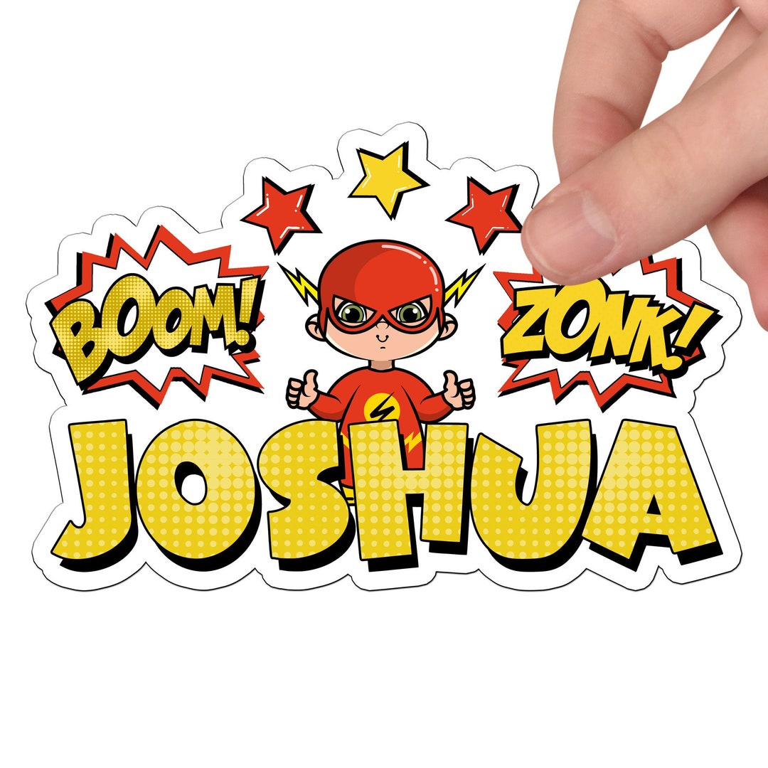Speedster Super Hero Custom Name Sticker, Superhero Sticker ...