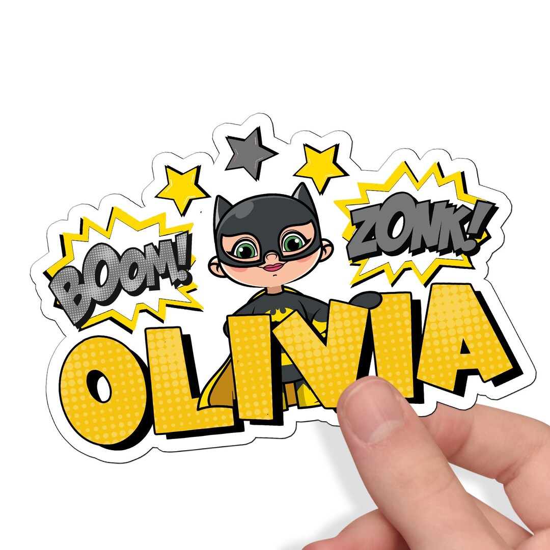 Custom Superhero Name Sticker: Waterproof Cat Hero Decal - Etsy
