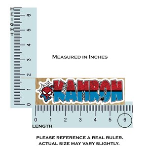 Spider Superhero Name Sticker: Custom Waterproof Vinyl Decal - Etsy
