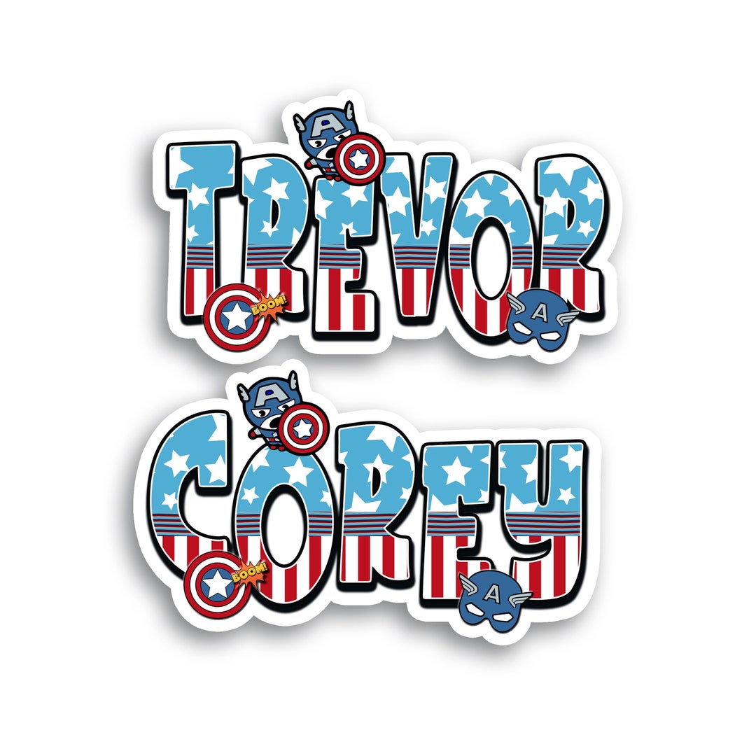 Superhero Name Sticker: Custom Waterproof Vinyl Decal - Etsy