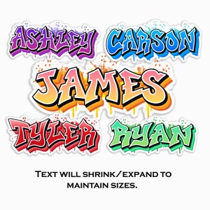 Graffiti Name Sticker, Custom Street Art Decal, Waterproof Gift for ...