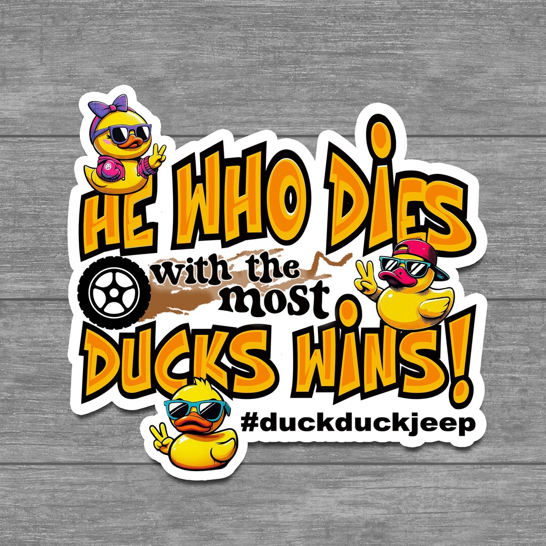 Funny Stickers for Ducking Game Rubber Duck Peace Sign Wave - Etsy