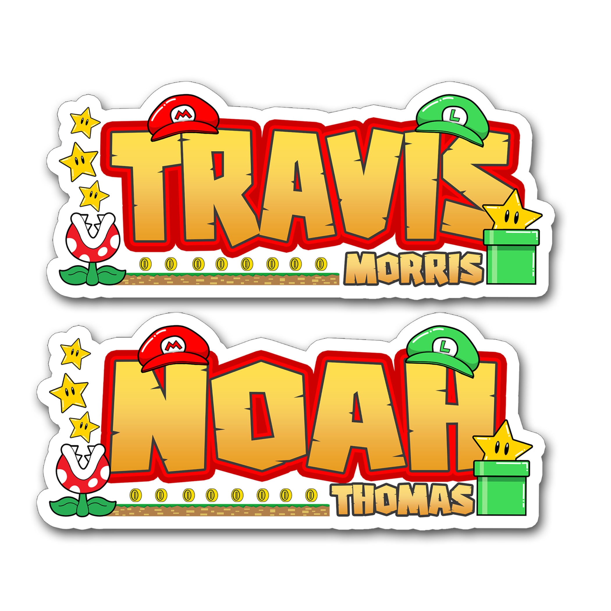 Retro Video Game Name Sticker: Custom Waterproof Arcade Decal - Etsy