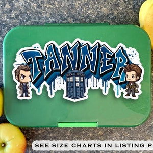 Graffiti Time Traveler Custom Name Sticker, Water Bottle Decal ...