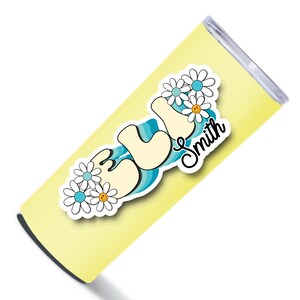 First and Last Name Sticker, Custom Waterproof Retro Decals ...