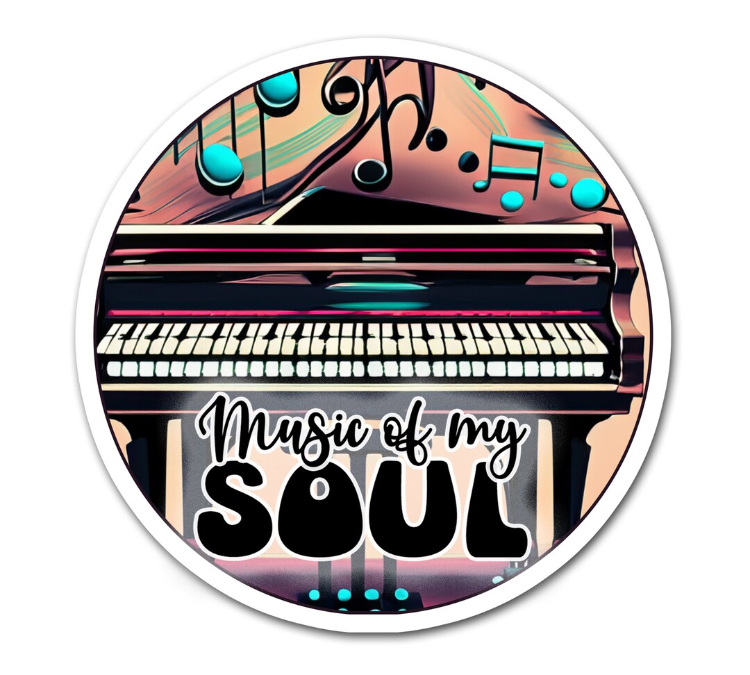 Piano Sticker Positive Vintage Water Bottle Sticker Retro - Etsy