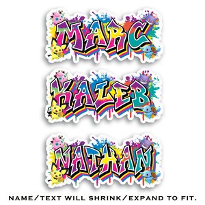 Graffiti Name Sticker: Personalized Street Art Vinyl Decal - Etsy