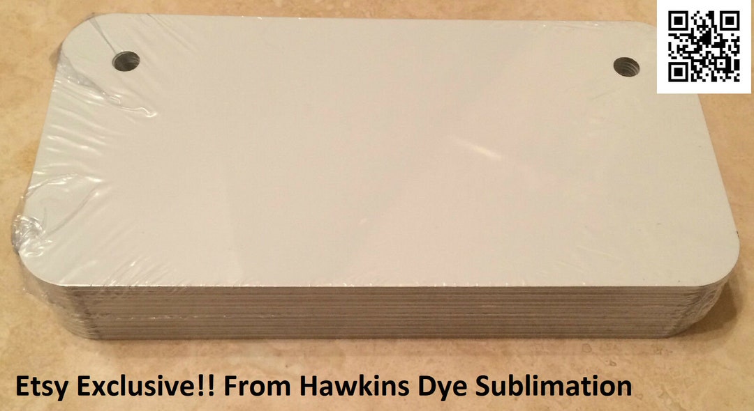 30 Pieces Bike Tag - ALUMINUM SUBLIMATION BLANKS 3"x 6" / With /holes ...