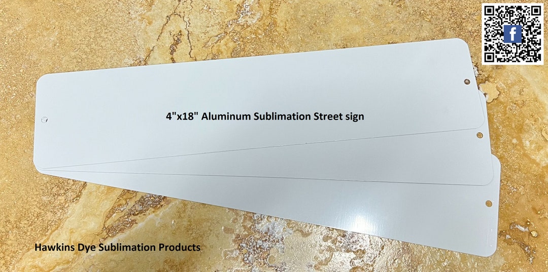 20 Pieces Mini Street Sign Aluminum Sublimation Blanks 4" X18" W/holes ...