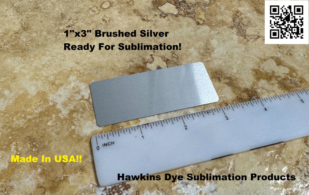 50ea Brushed Silver Dye Sublimation Name Badge Blanks 1 X 3 - Etsy