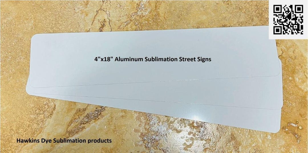 30-pieces Sublimation, 4" X 18" STREET SIGNS, Single Sided White ...