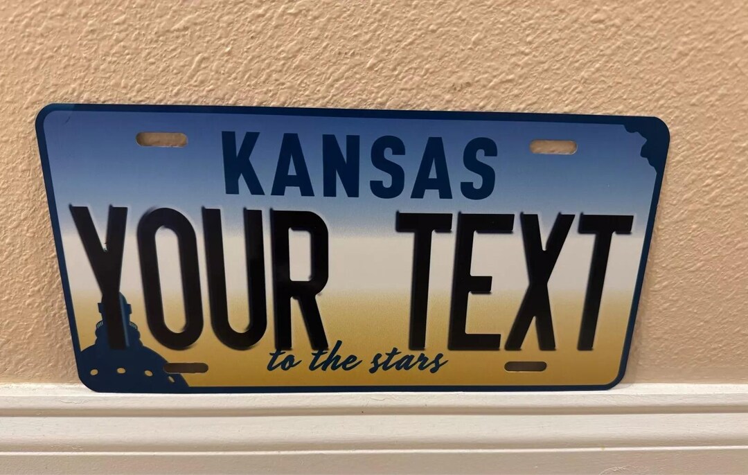 Kansas License Plate Personalized Custom Auto Tag - Etsy