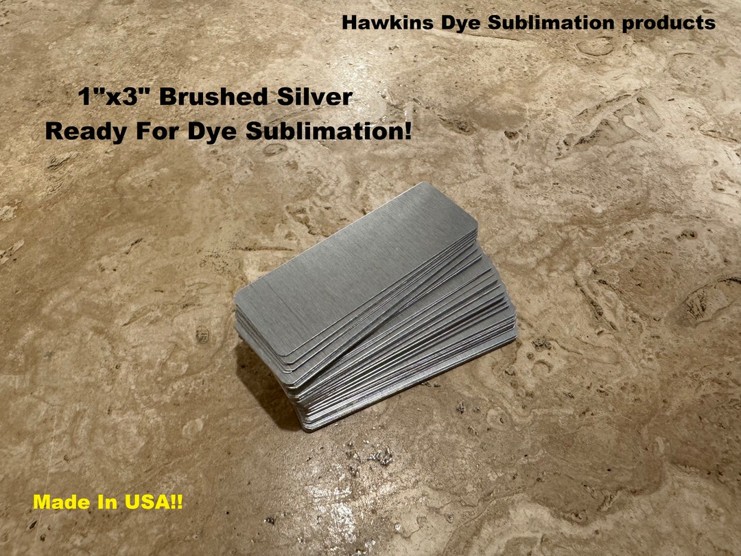 50ea Brushed Silver Dye Sublimation Name Badge Blanks 1" X 3" - Etsy
