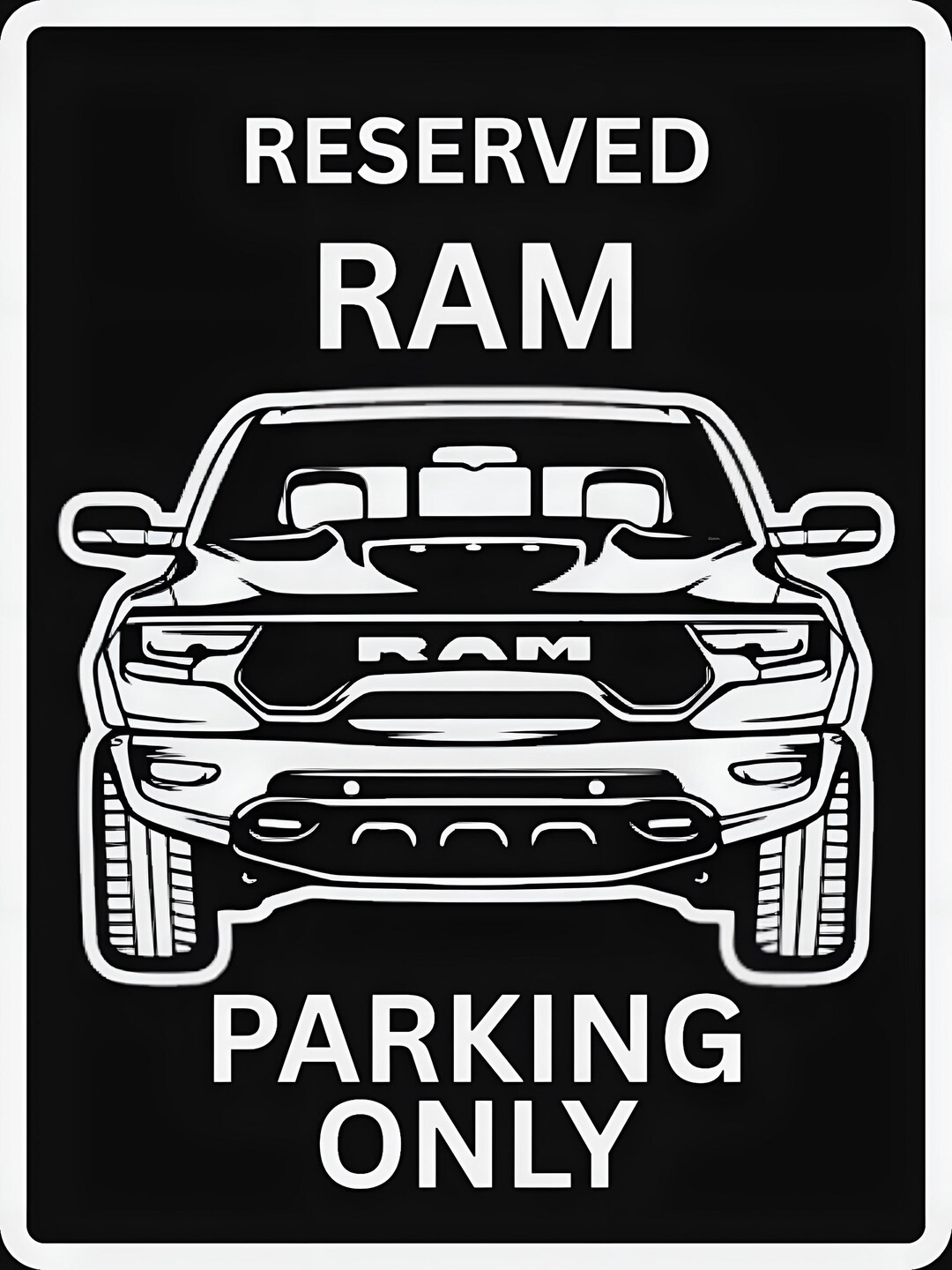 Ram Reserved Parking Sign | Aluminum Garage Décor | Car Lover Gift - Etsy