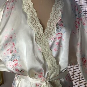 Victorias Secret Pink Rose Print Robe With Lace Trims, Extra Large - Etsy