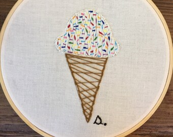 Pink Ice Cream Cone String Art Handmade Unique Gift Idea Home Decor ...