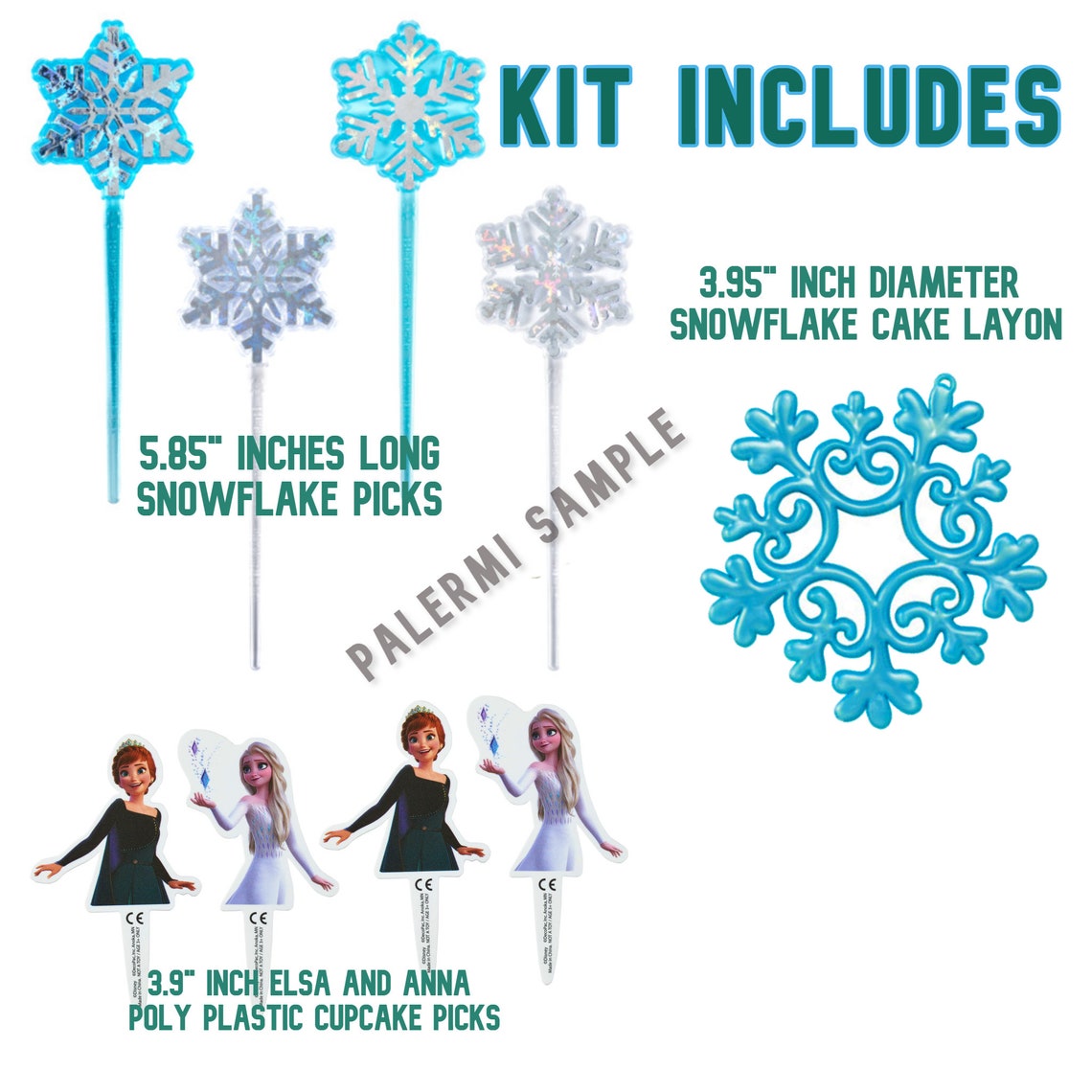 FROZEN Cake Topper Set Winter Wonderland Frozen Cupcake Cake - Etsy